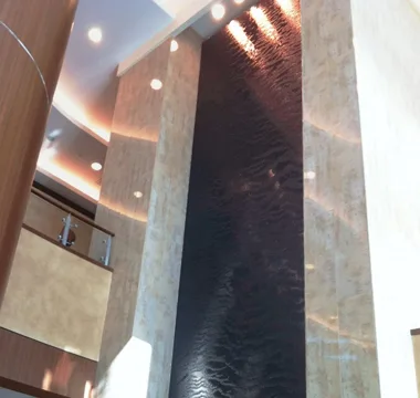 Water Wall Installation at Embassy Suites Houston TX