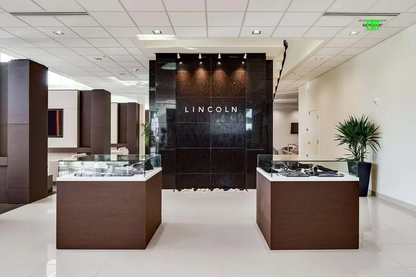 Black Granite Water Wall Waterfall At Schumacher Lincoln In Delray ...