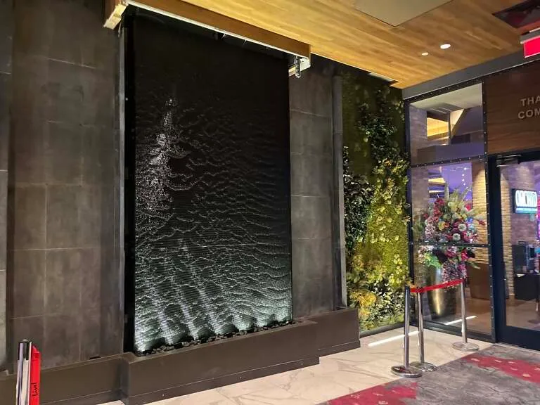 Black Scored Acrylic Water Wall At Maryland Live Casino Hotel In ...